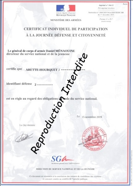 Documents pour inscription
